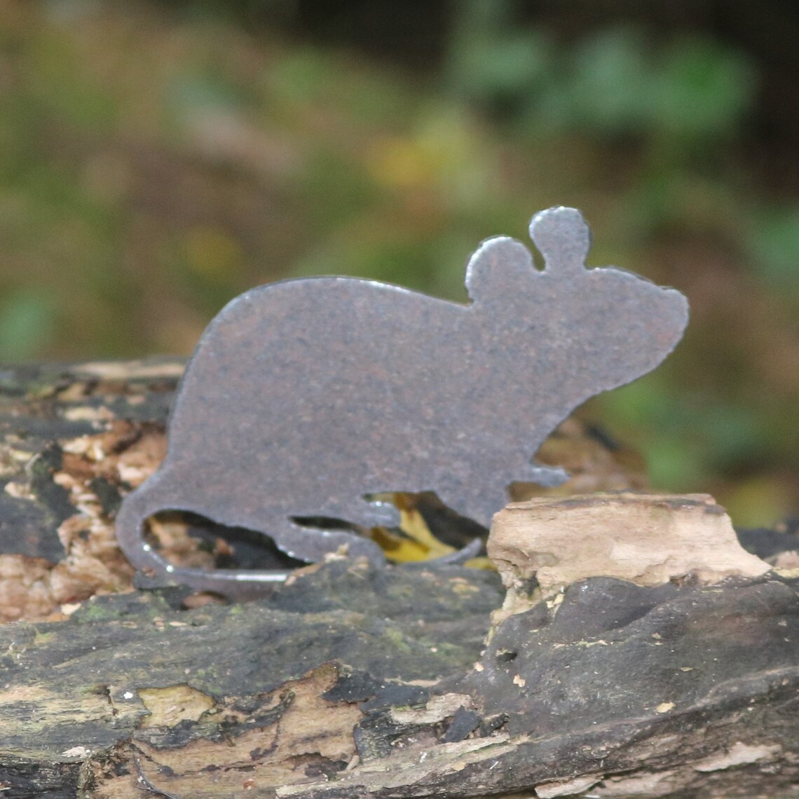 Rusty Metal Mouse Fence Topper Outdoor and Garden Gift Rustic | Etsy UK