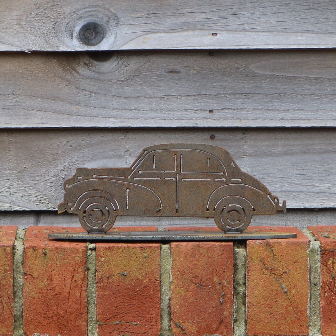 NEW Rusty Metal Morris Minor Outdoor and Garden Gift, Morris Minor ...