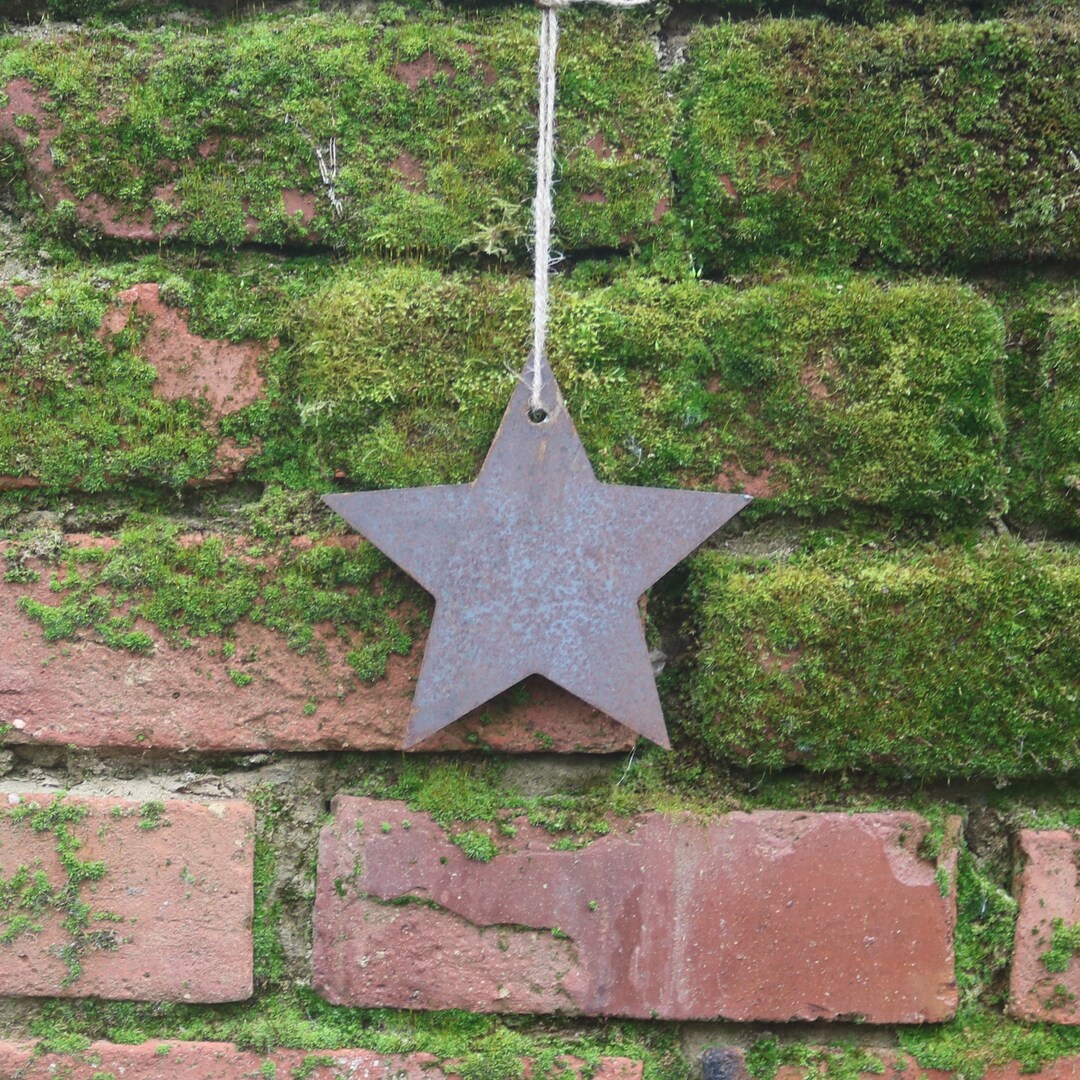 NEW British Made Hanging Rusty Star Gift, Rusty Star Home Decor Gift ...