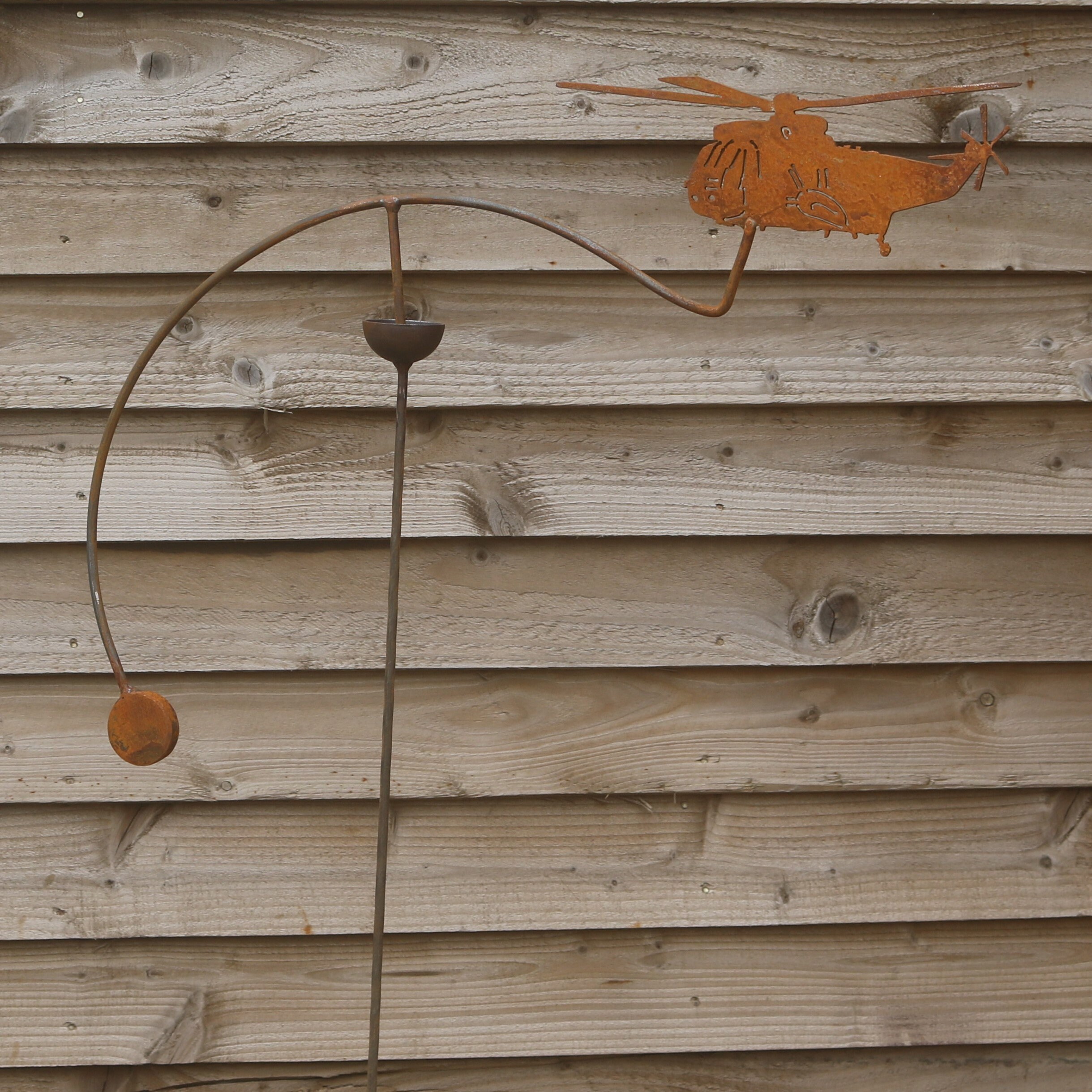 Rusty Metal Sea King Helicopter Wind Rocker Outdoor Garden - Etsy UK