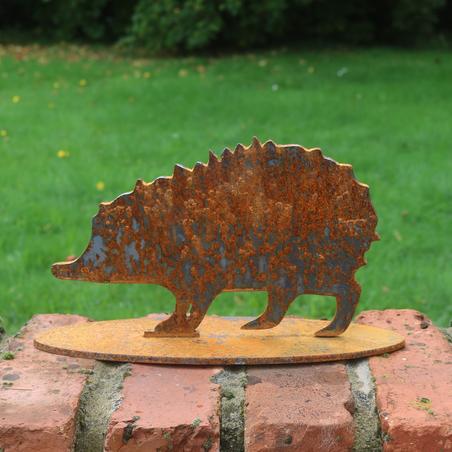 Rusty Metal Hedgehog Outdoor and Garden Gift Steel - Etsy UK