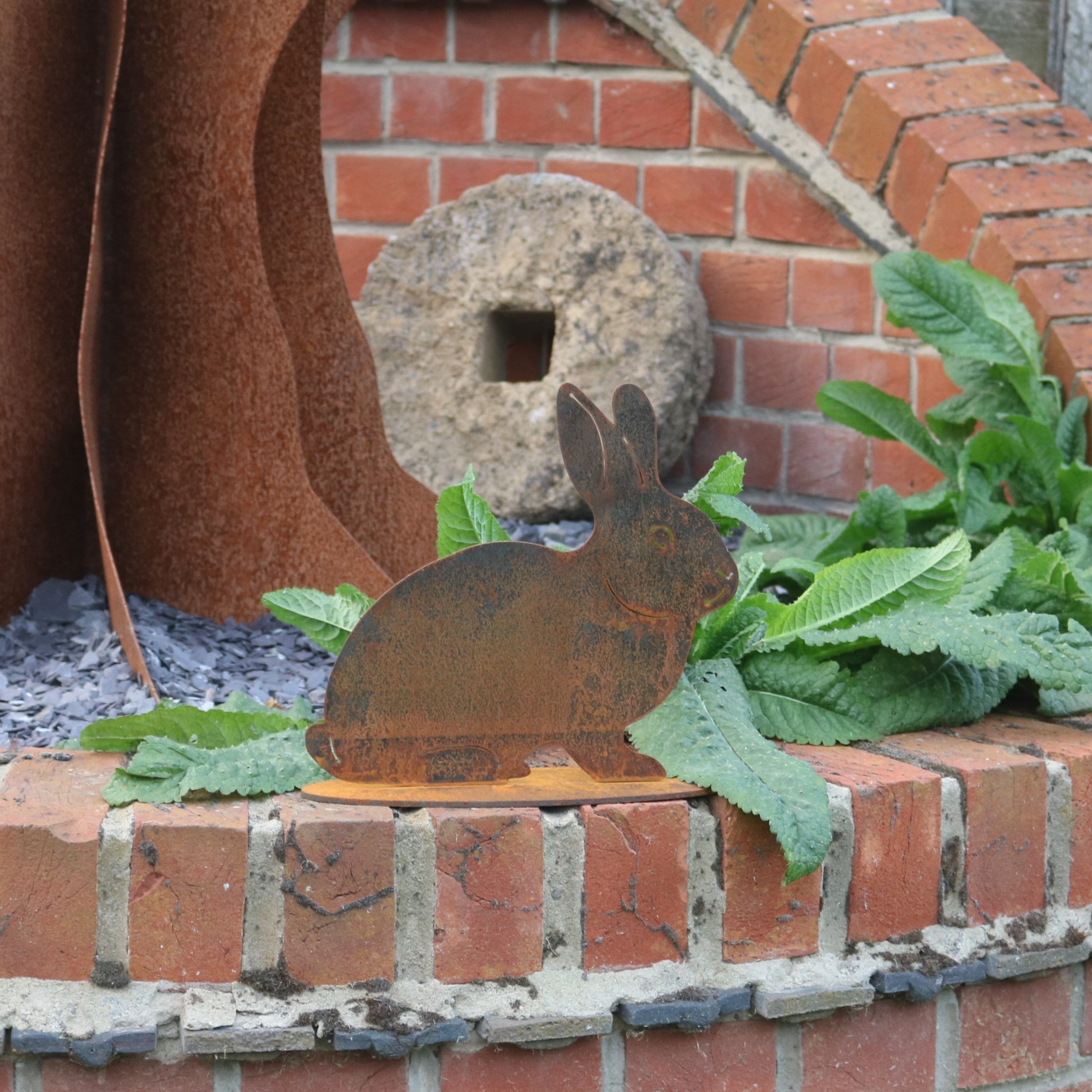 Rusty Metal Rabbit Outdoor and Garden Gift Rabbit Garden - Etsy UK