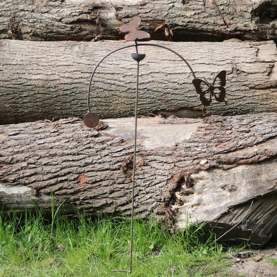 NEW Wind Rocker Rusty Metal Butterfly Garden Art Gift Custom | Etsy