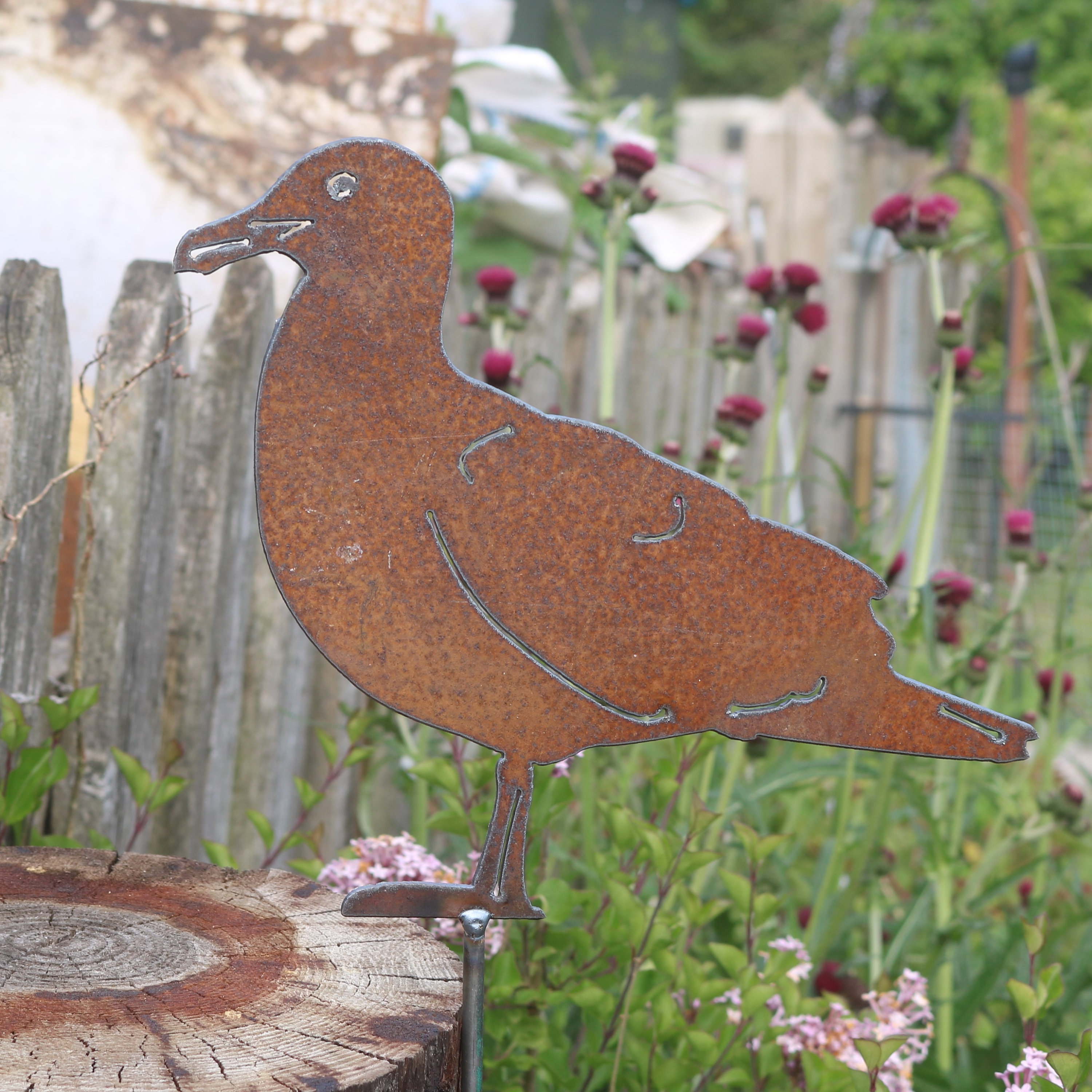 Rusty metal seagull outdoor and garden gift seagull home | Etsy