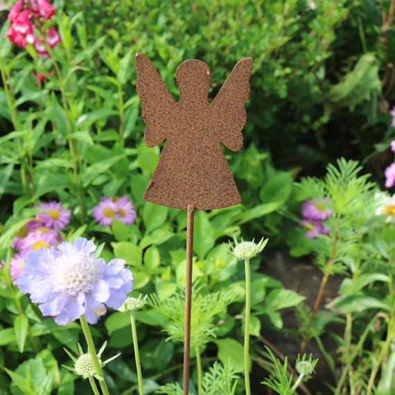 Rusty Metal Angel Garden Art Outdoor and Garden - Etsy