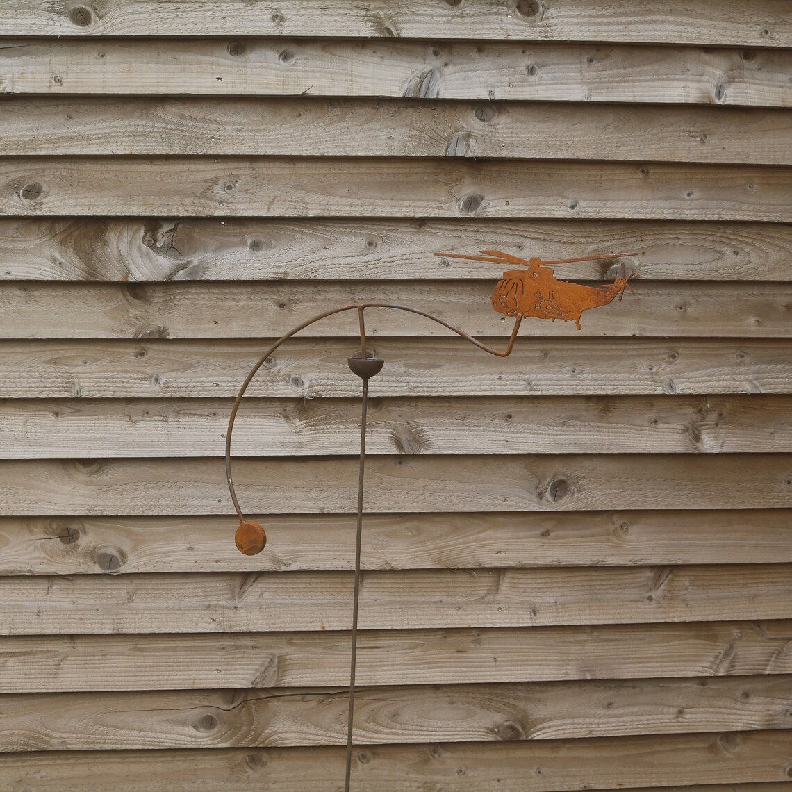 Rusty Metal Sea King Helicopter Wind Rocker Outdoor Garden - Etsy UK