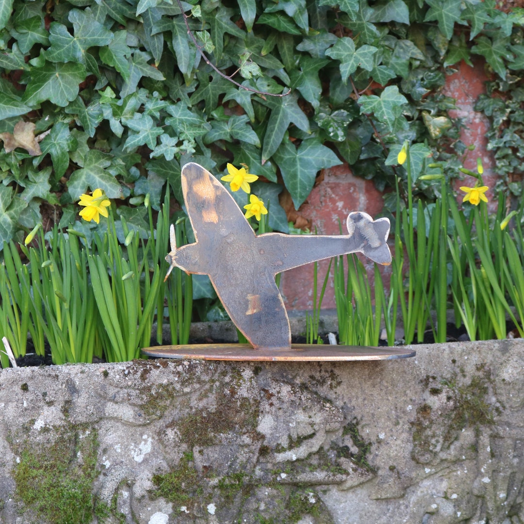 British Made Rusty Metal Spitfire Aviation Gift, Spitfire Home Decor ...