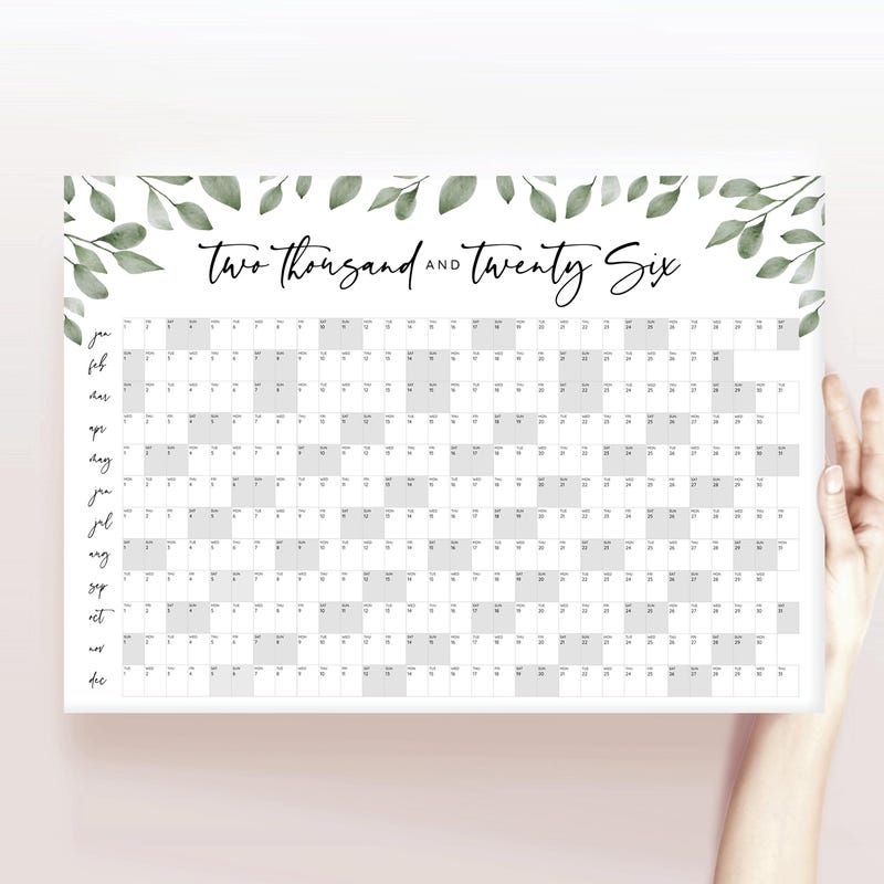 Family Calendar Uk 2026 - Etsy