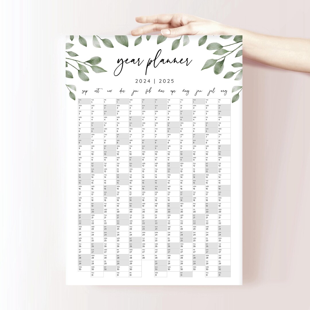 PRINTED Planner | School Year 2024 - 2025 | Academic Year Planner ...