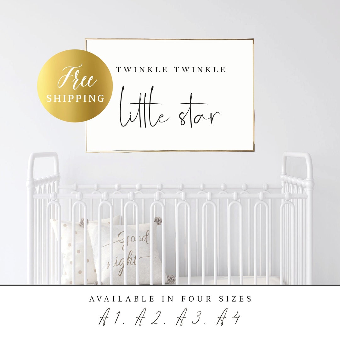 PRINTED Poster Twinkle Twinkle Little Star Home Print, Bedroom Print ...