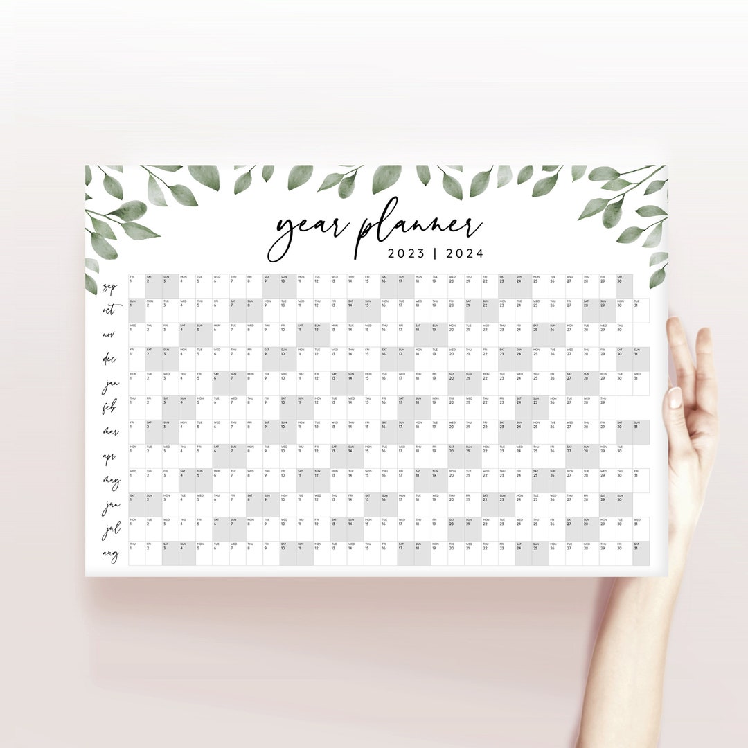 PRINTED Planner School Year 2023 2024 Academic Planner School Wall ...