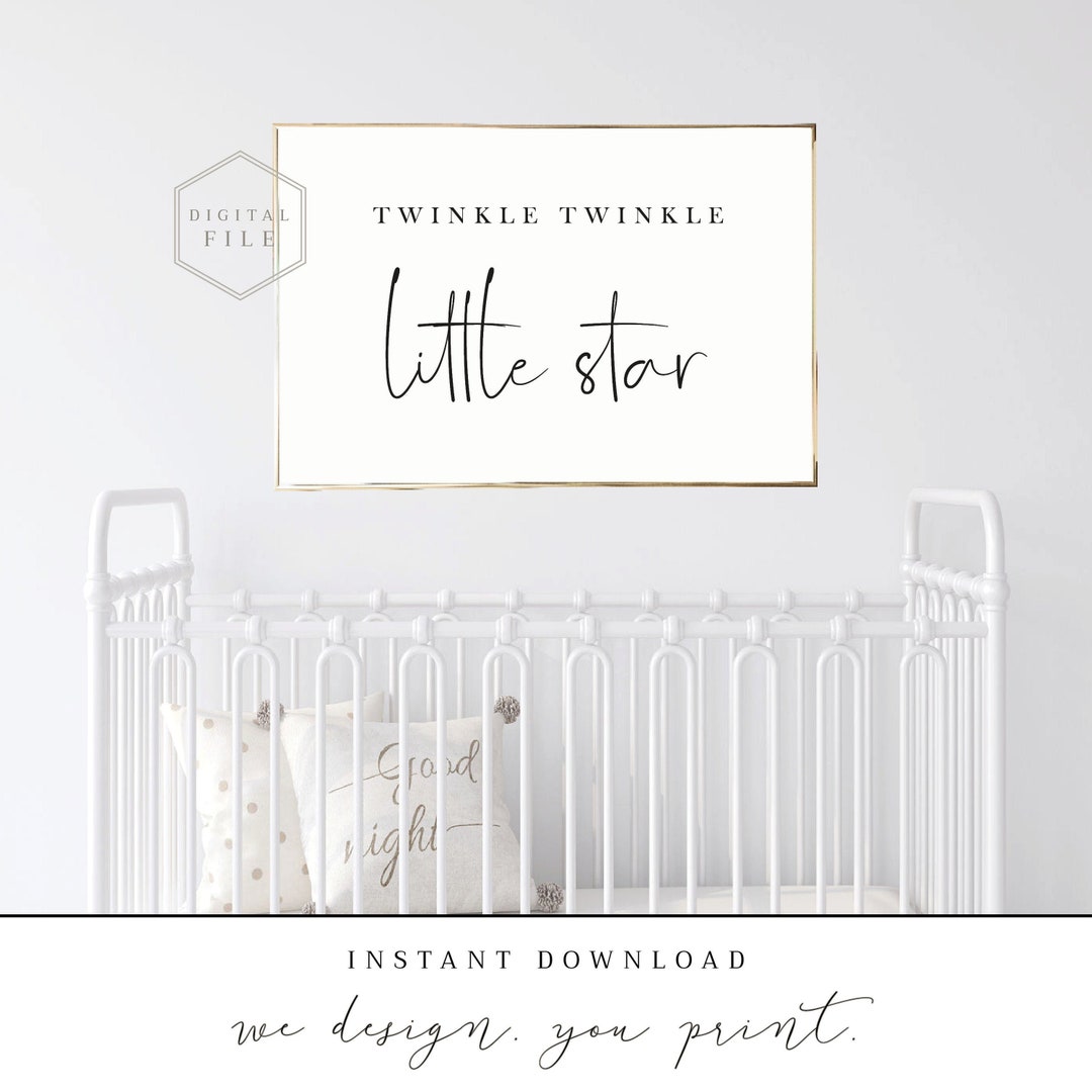 INSTANT Download | Twinkle Twinkle Little Star - Printable Nursery Art ...