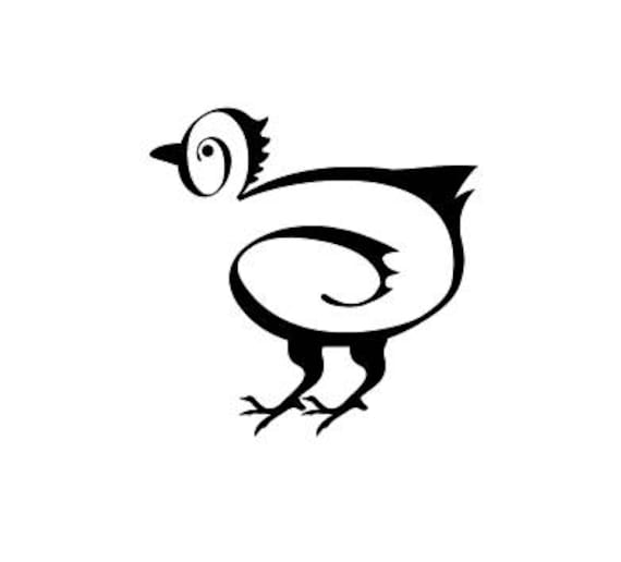 Calligraphy Chicken SVG - Etsy Singapore