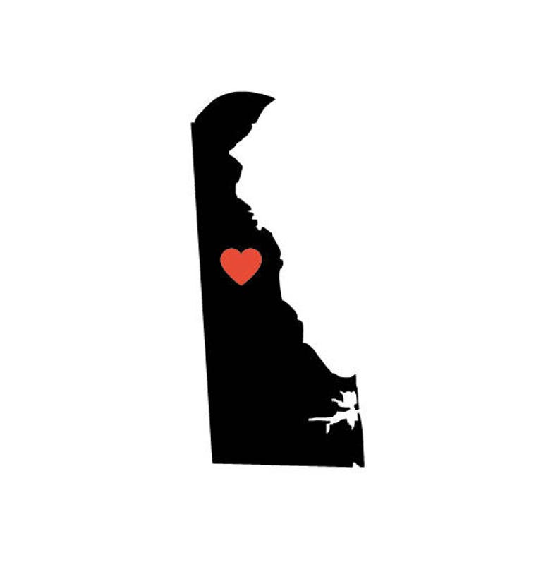 Delaware Heart SVG - Etsy