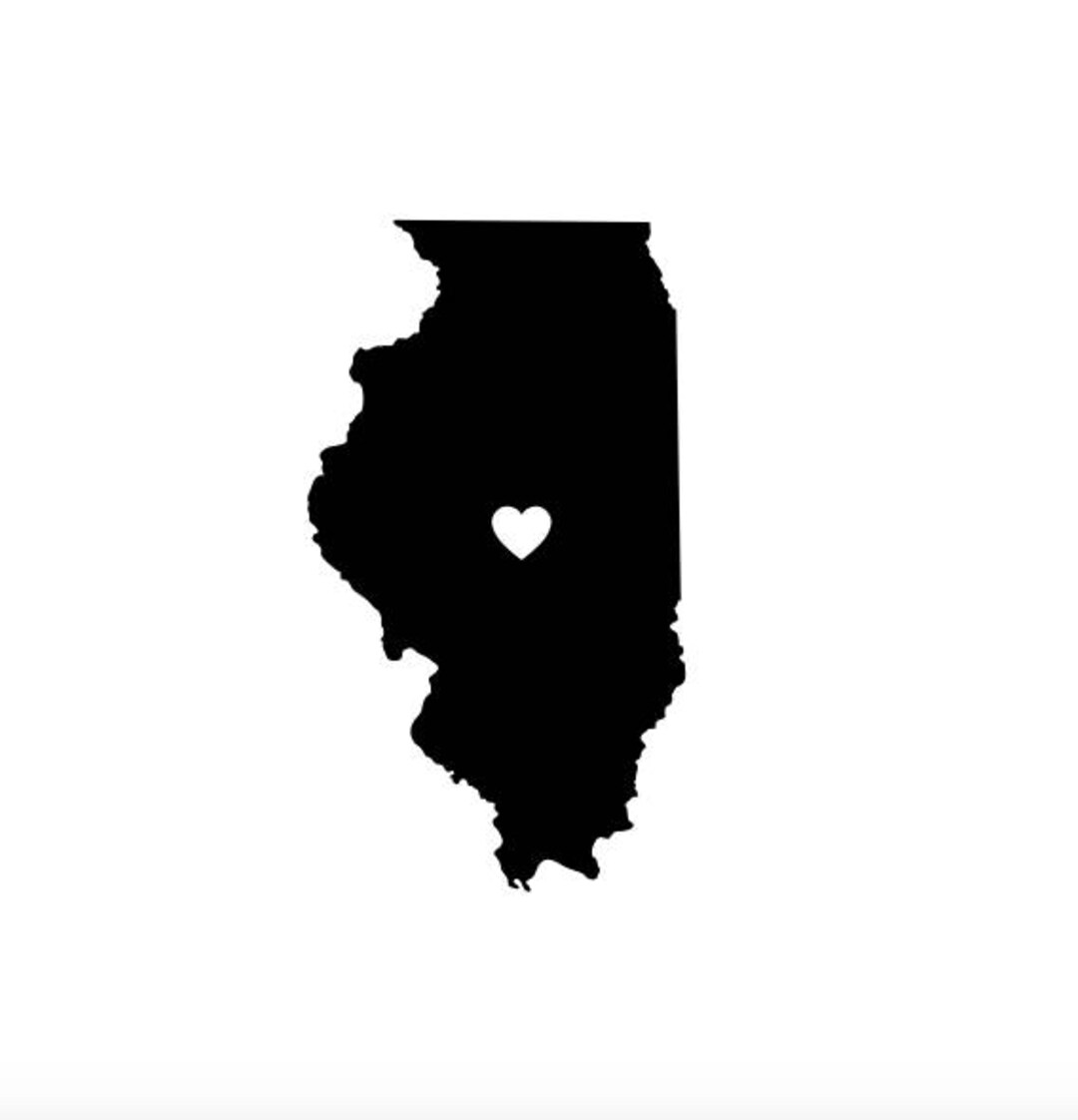 Illinois Heart SVG - Etsy