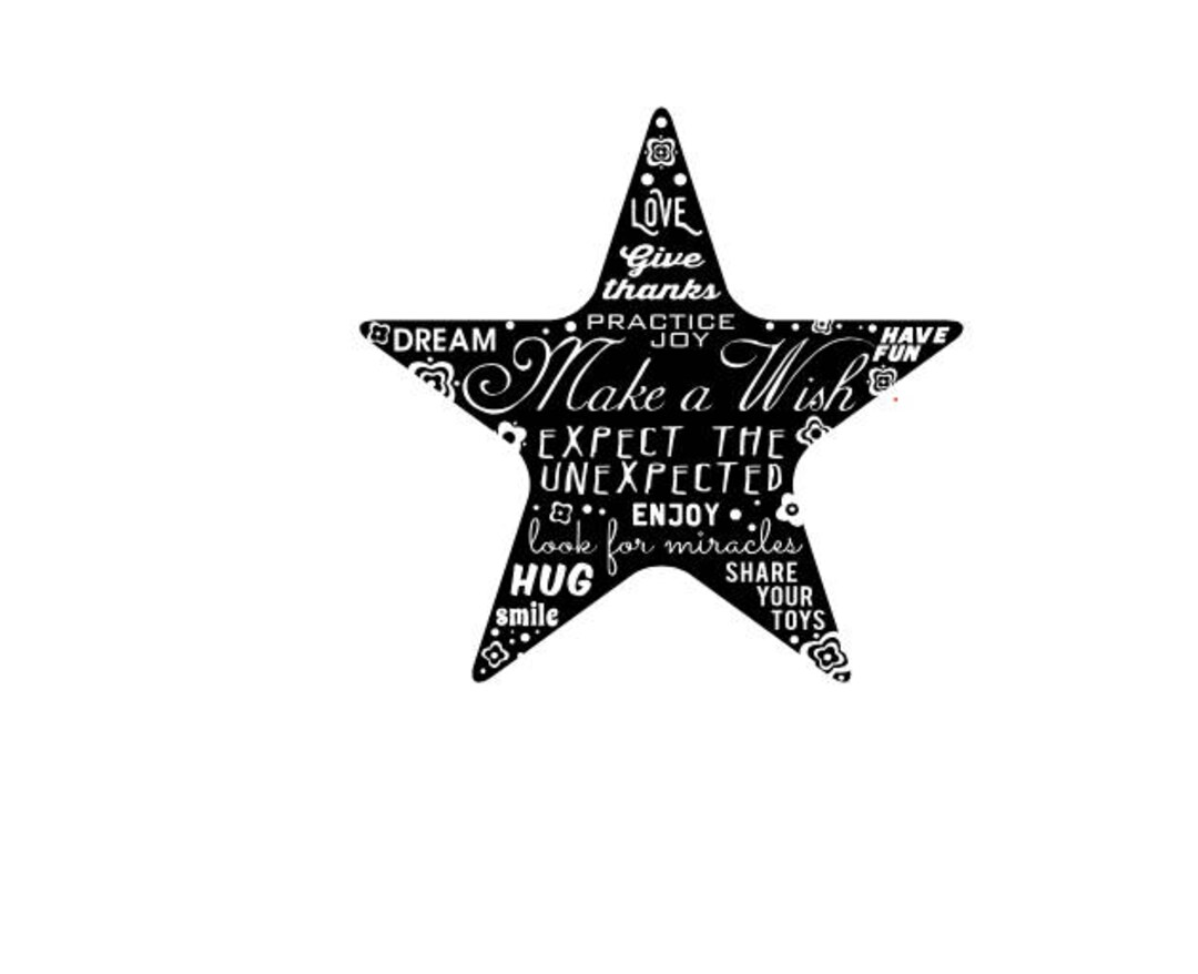 Make A Wish Star SVG - Etsy