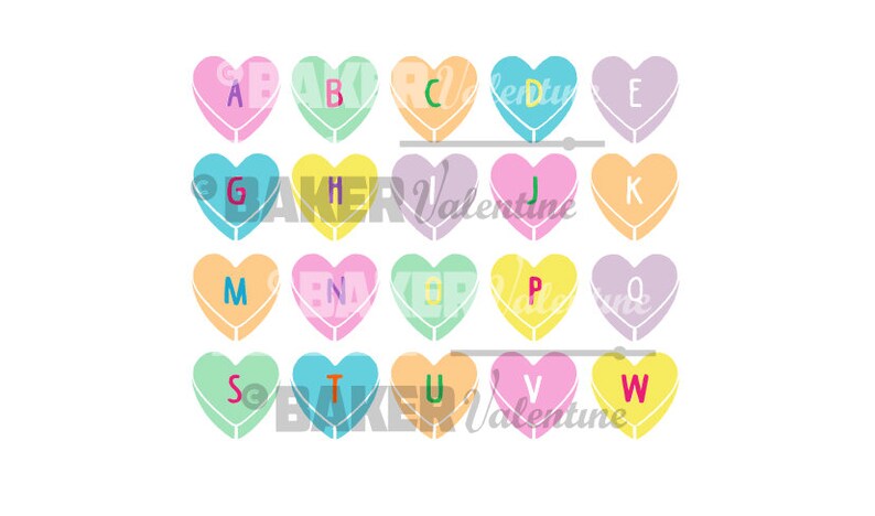 Valentine's Day Conversation Hearts & More SVG - Etsy