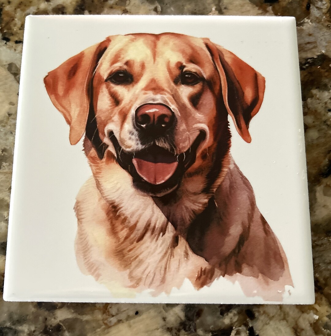 Yellow Labrador Ceramic Trivet, Chef, Dog Lover, Kitchen, Pet Lover ...