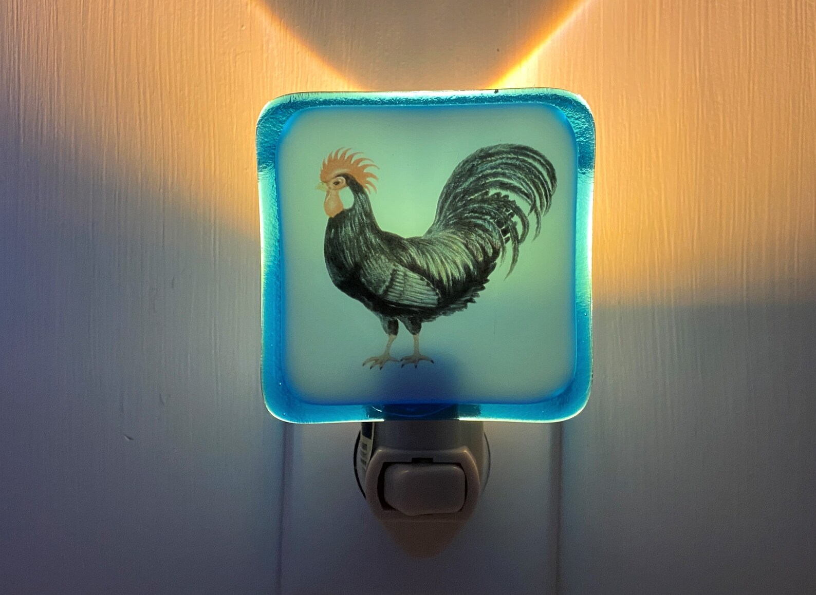 Rooster Night Light Wall Plug In Morning Alarm Crowing Farm - Etsy