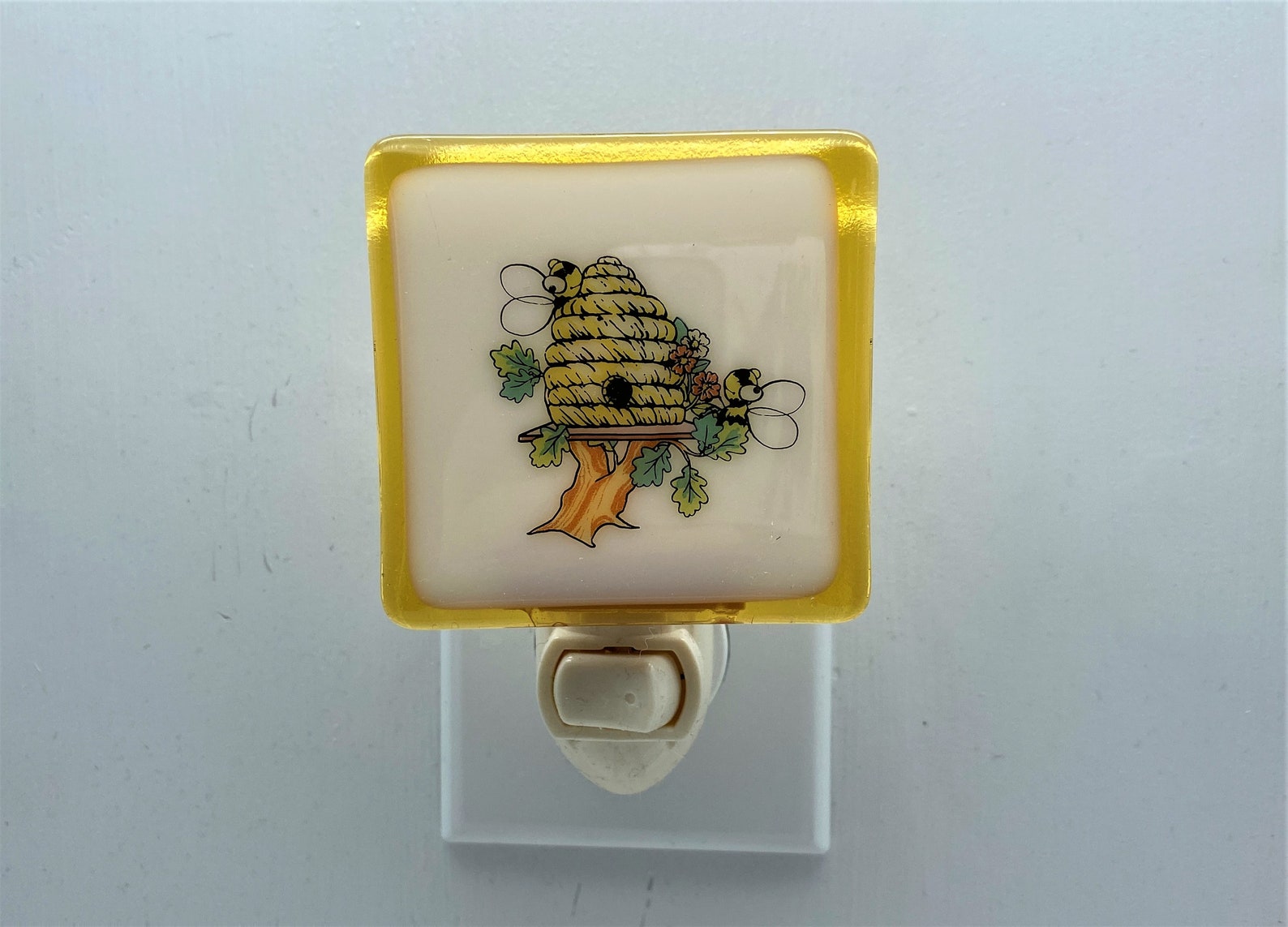 Bee Hive Night Light Wall Plug In Bees Pollen Honey Kids - Etsy