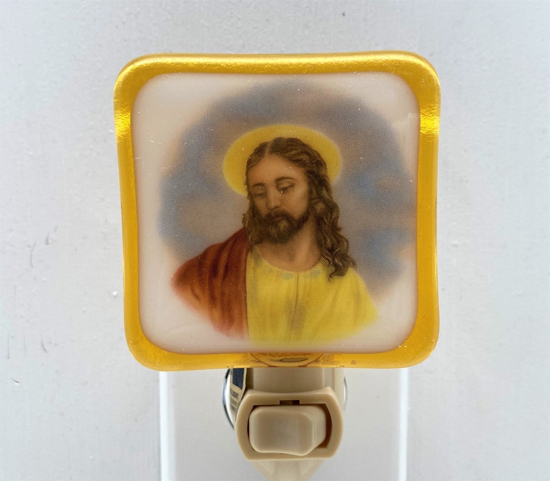 Jesus Night Light Wall Plug In, Light of the World, Savior, Emmanuel ...