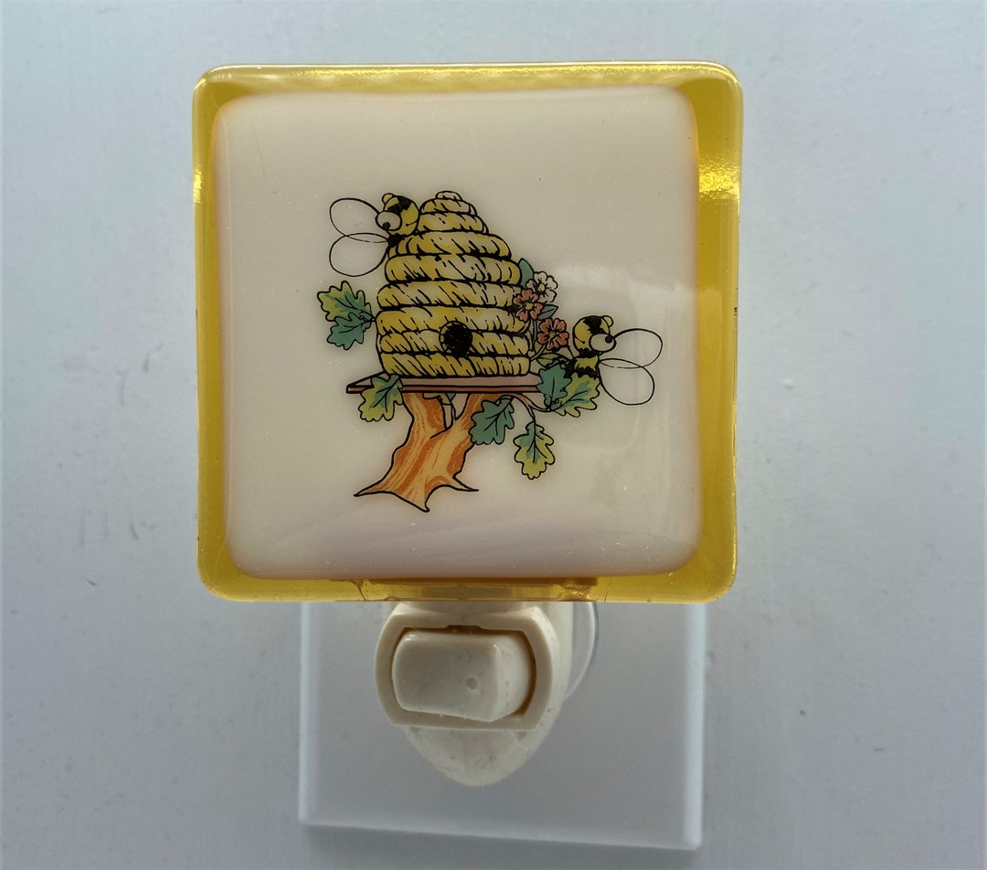 Bee Hive Night Light Wall Plug In, Bees Pollen, Honey, Kids Child’s ...