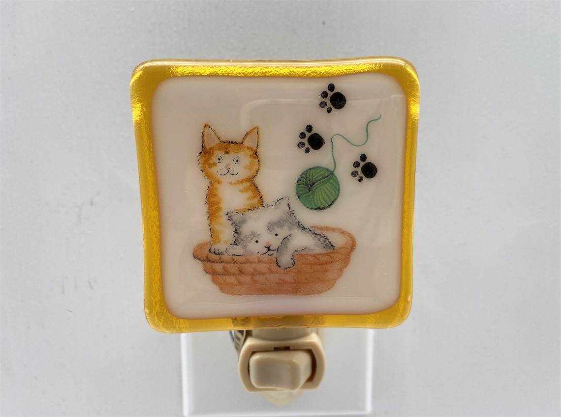 Kitten Cat Night Light Wall Plug In Pets Kitty Kids Childs - Etsy