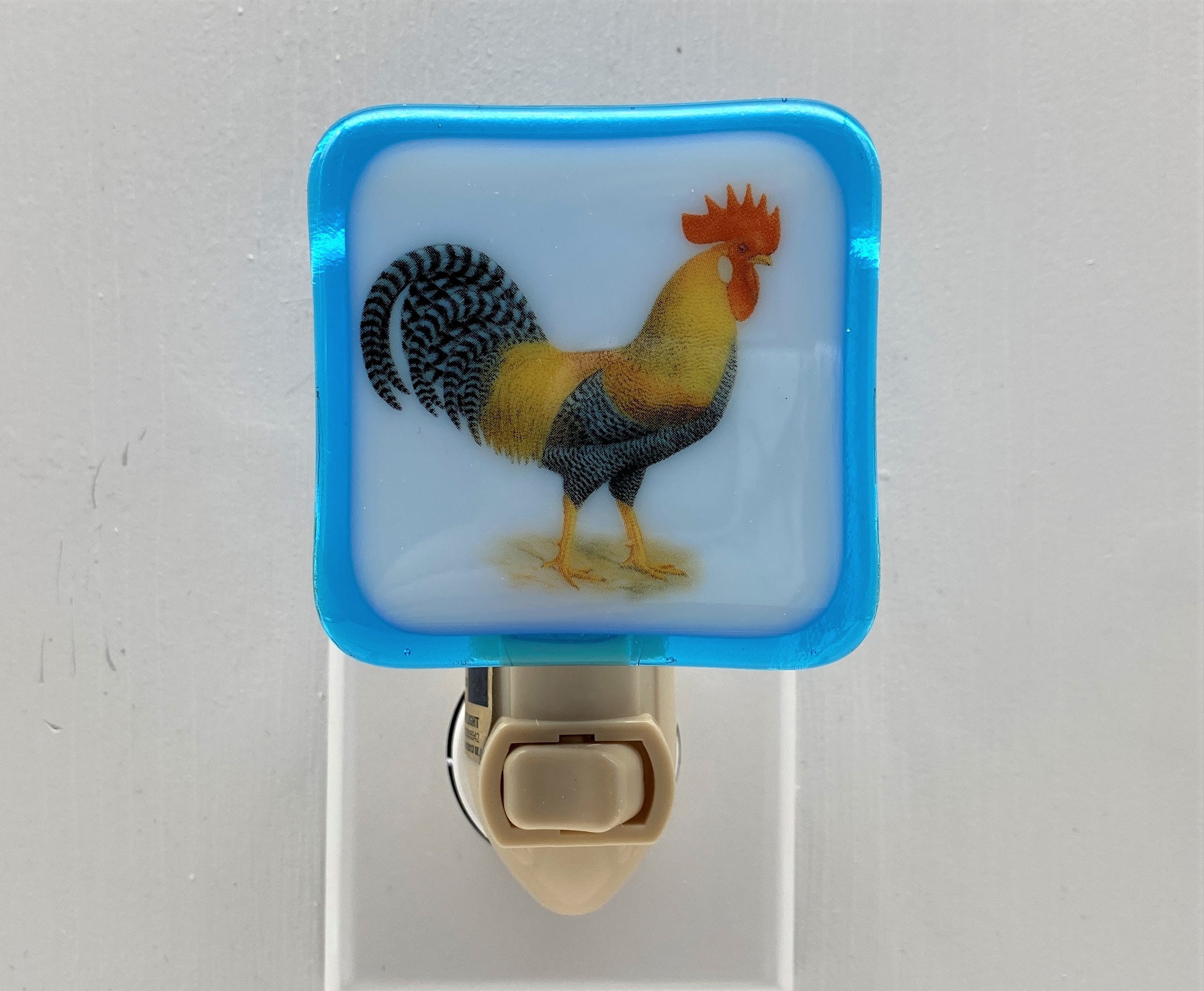 Rooster Night light wall plug in alarma de la mañana canto - Etsy España