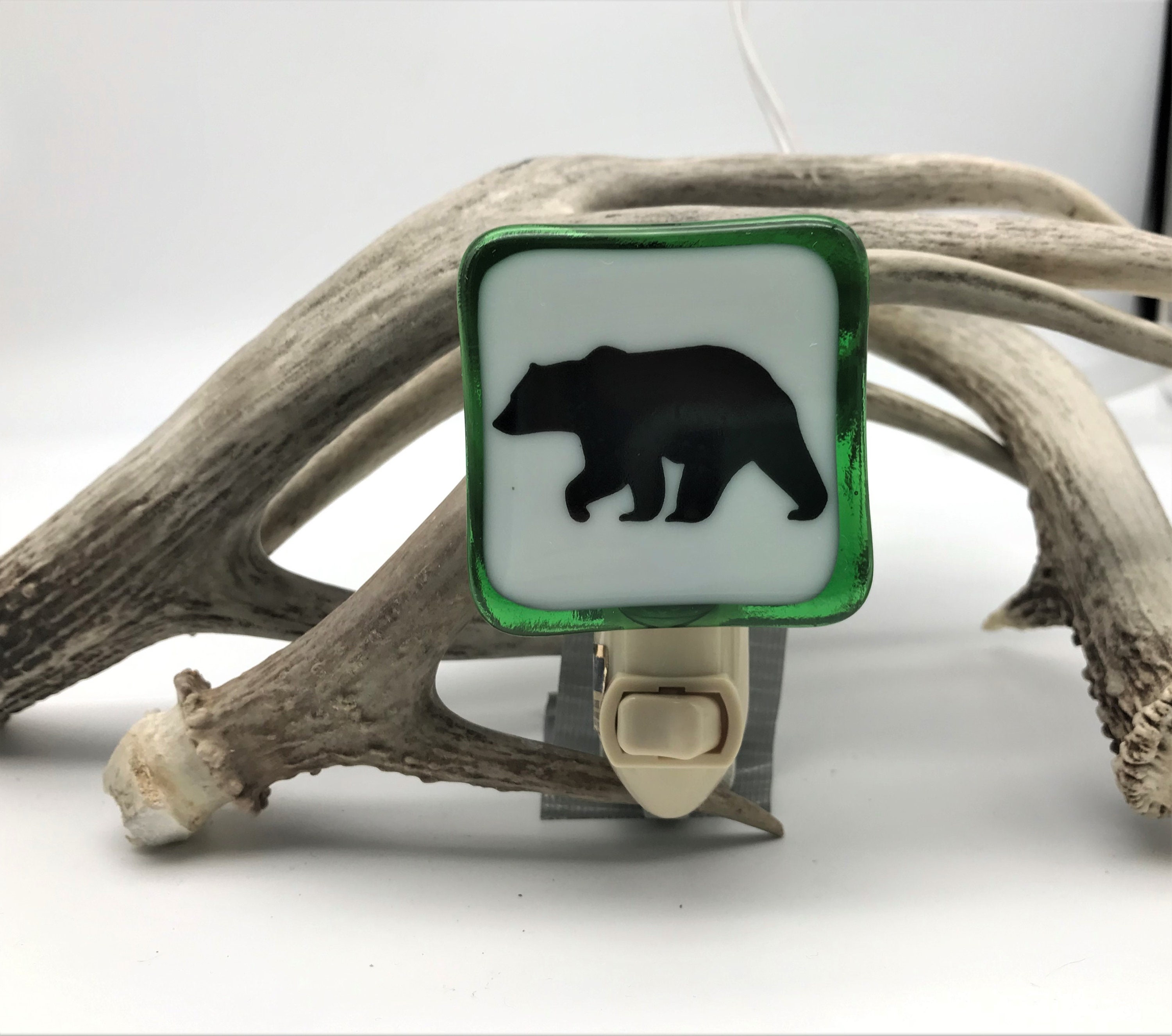 Grizzly Bear Night light wall plug in Brown Bear Yellowstone | Etsy