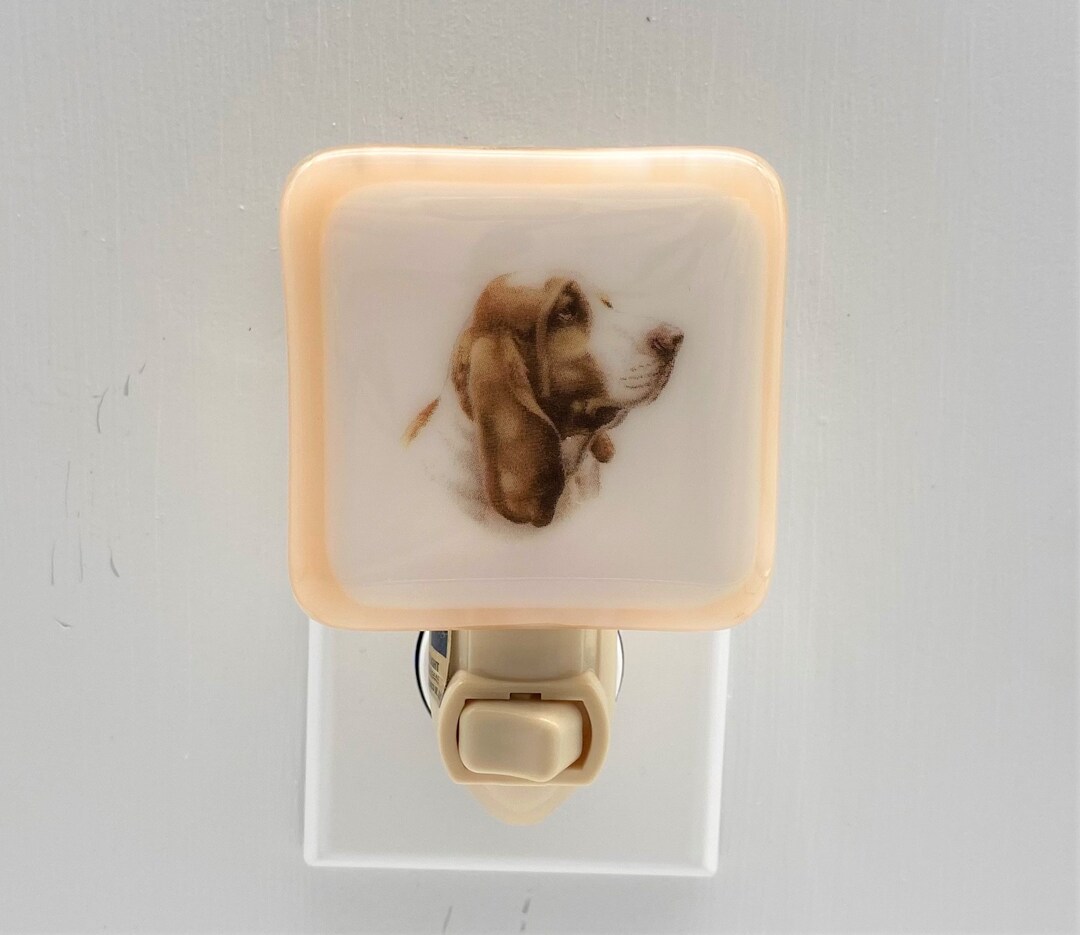 Basset Hound Night Light Wall Plug In, Family Pet, Canine Hunting, Big ...