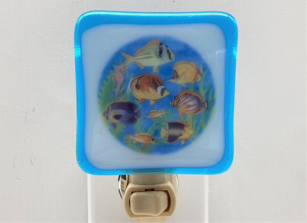 Tropical Fish Night Light Wall Plug In, Ocean, Coral Reef Fish ...