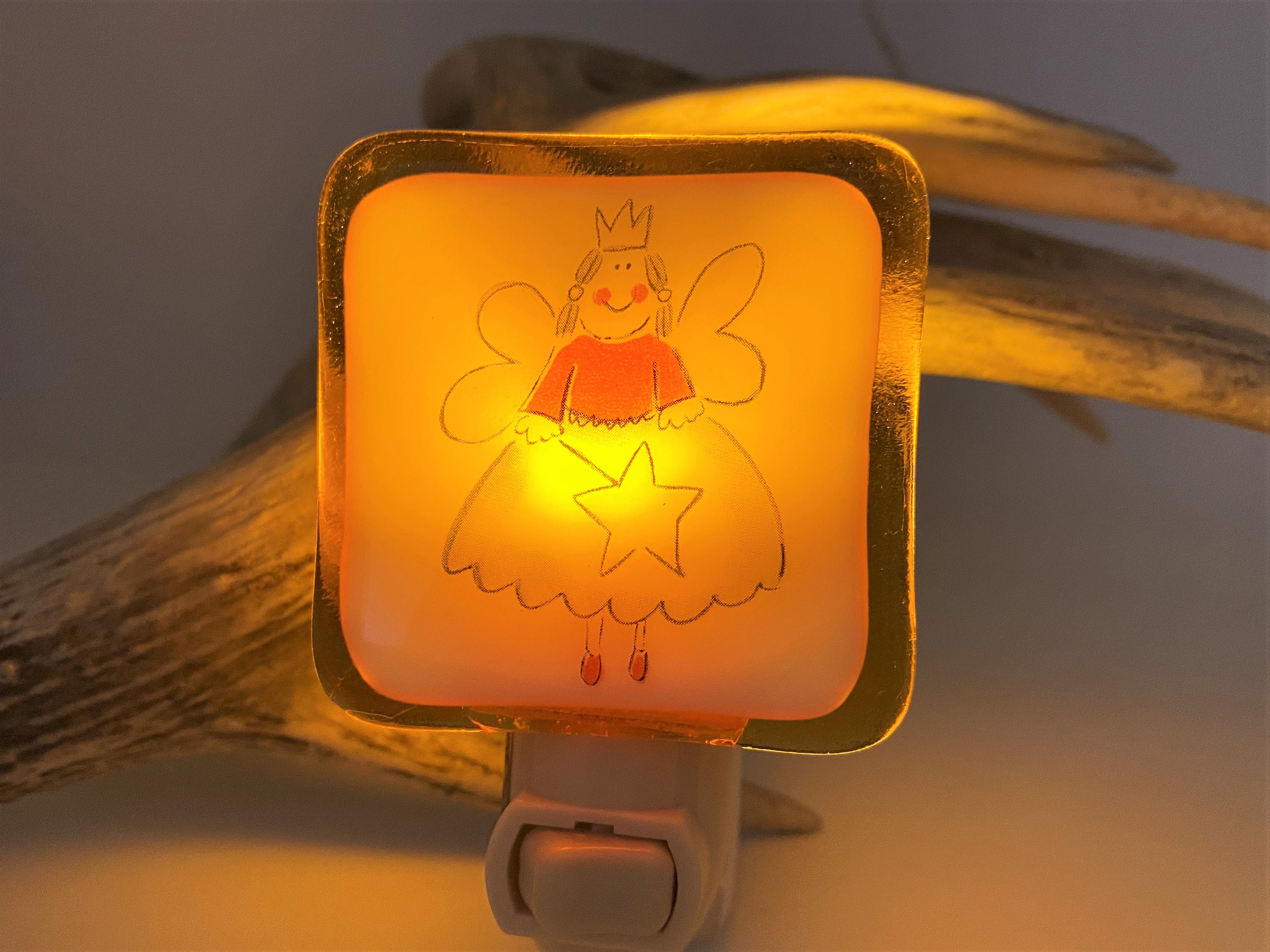 Angel Night light wall plug in Happy Christmas Angel Holiday | Etsy