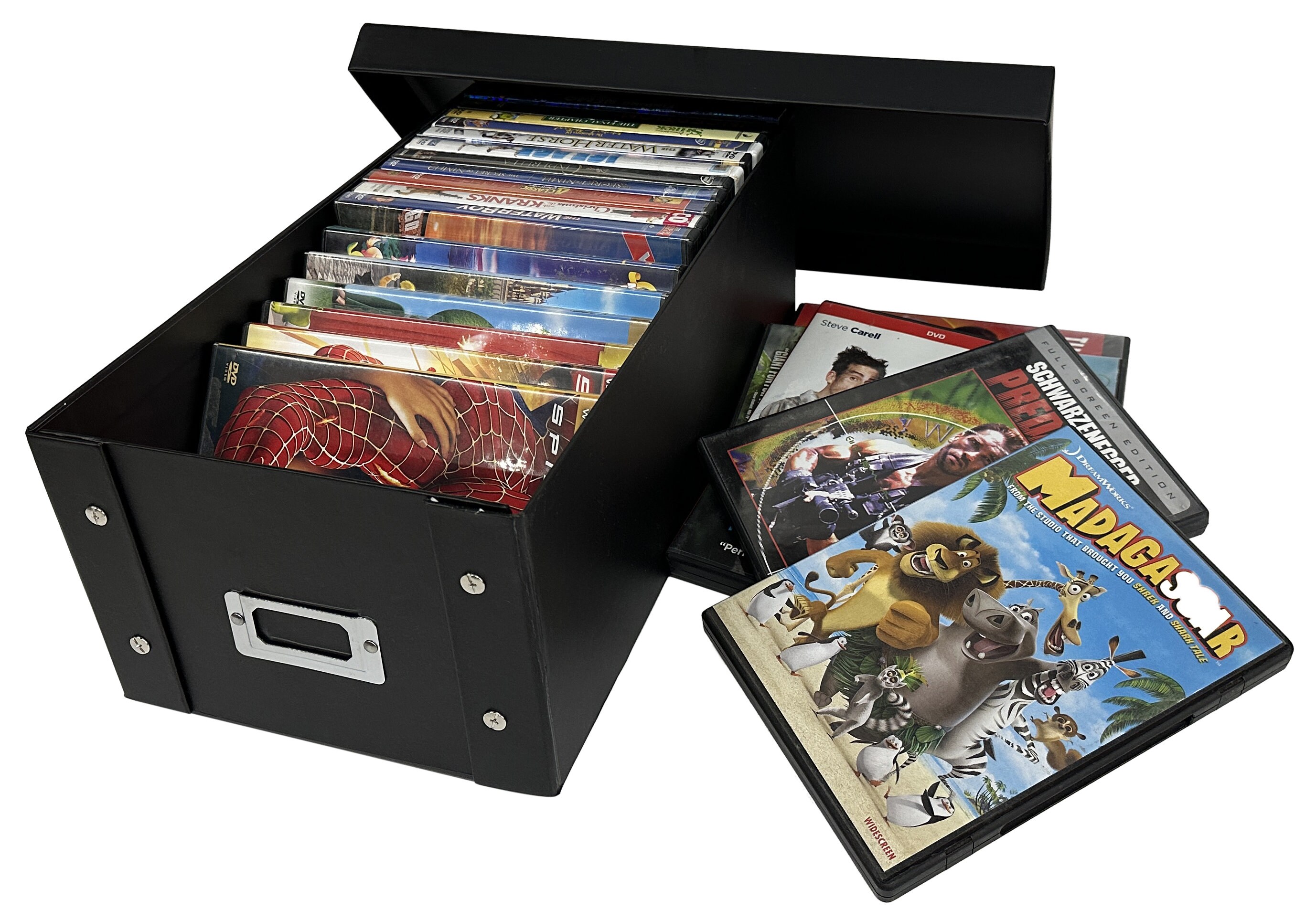 Checkoutstore Black DVD Cases Storage Box holds 25 Cases - Etsy