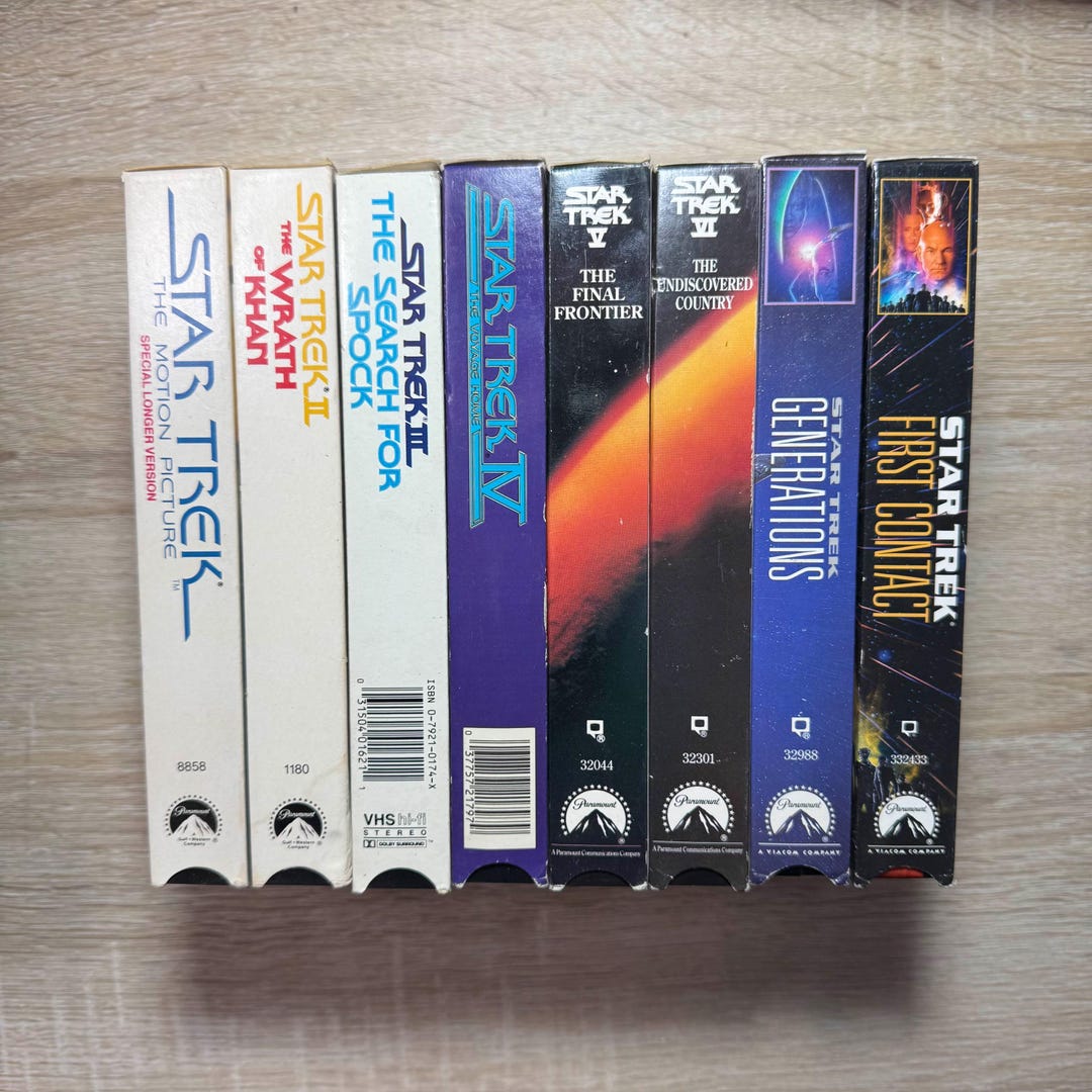 Star Trek - Lot of 8 Movies - VHS Tape - 1,2,3,4,5,6, Generations ...