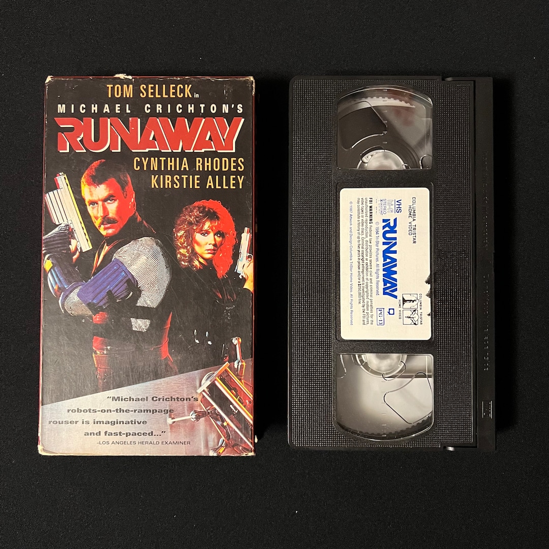 Runaway VHS Tape Sci Fi Action Tom Selleck - Etsy