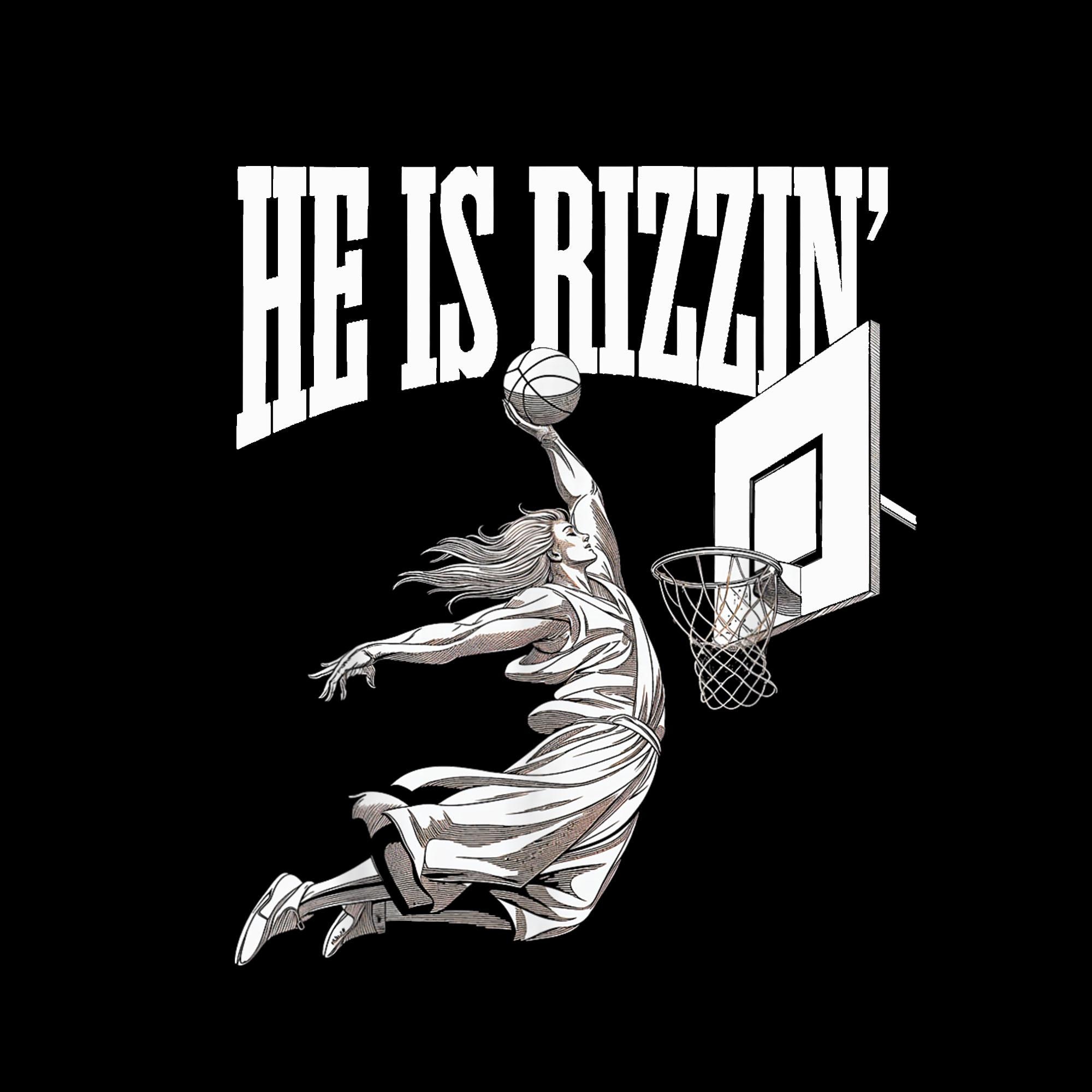 He is Rizzin Basketball Jesus Dunk Memes Humor Png, Digital Download ...