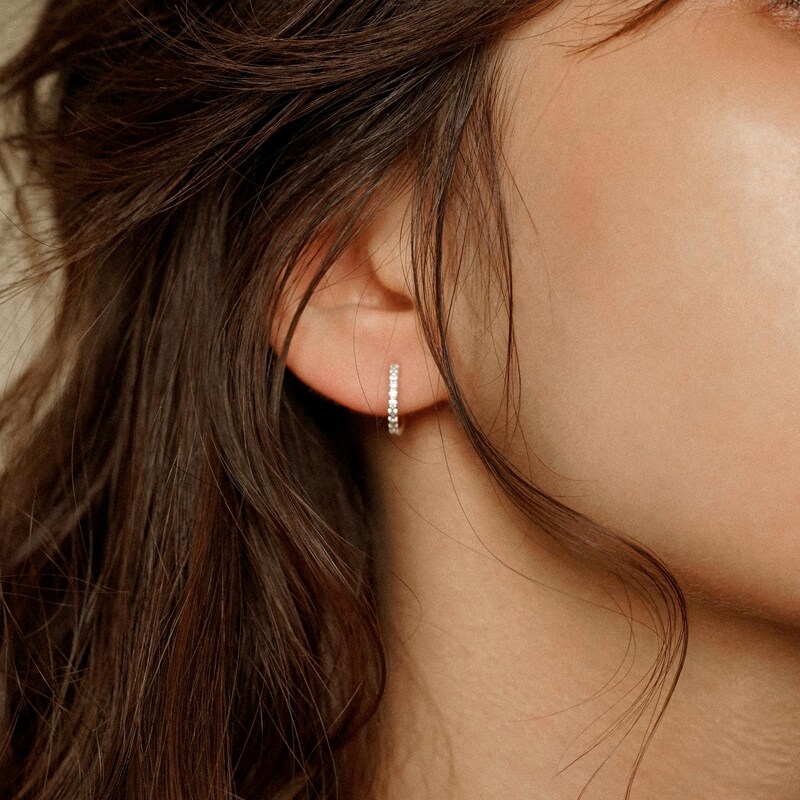Creole Cz Earrings - Etsy