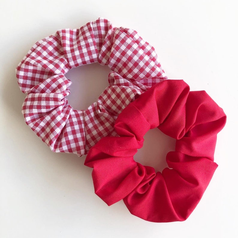 School Scrunchie, Gingham Scrunchie, Plain Scrunchie. - Etsy UK