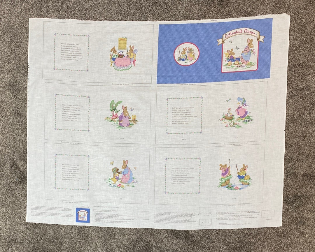 Soft Book Cottontail Corner Storybook Cranston Print Works - Etsy