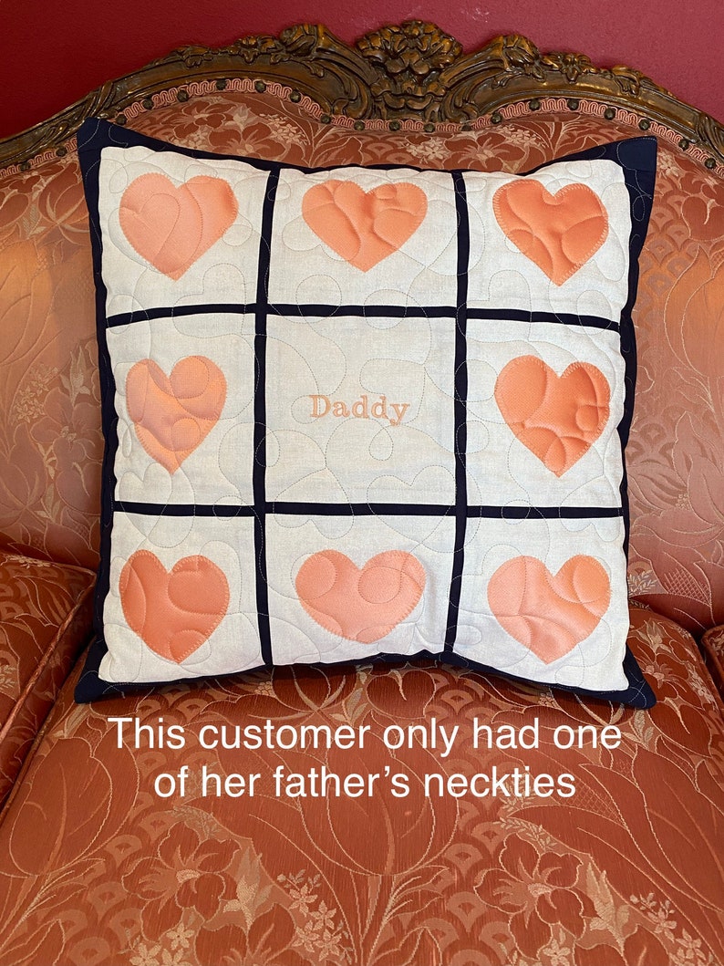 Heart Pillow Necktie Memory Pillow Made From Shirts or Ties. - Etsy