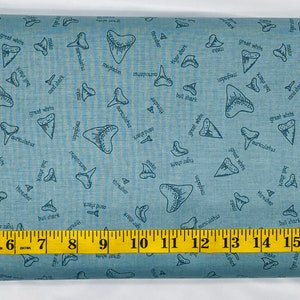 Shark Teeth Fabric Riley Blake Designs Fabric Riptide C10301-seafoam ...