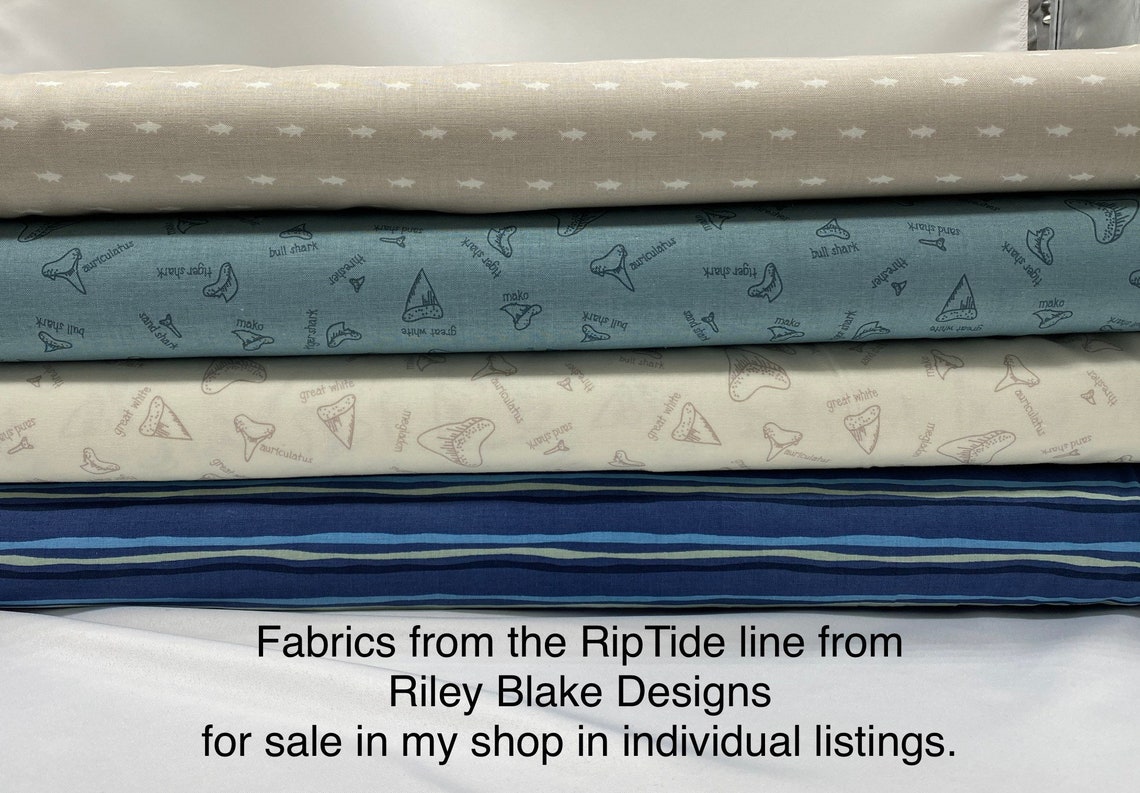 Shark Teeth Fabric Riley Blake Designs Fabric Riptide - Etsy