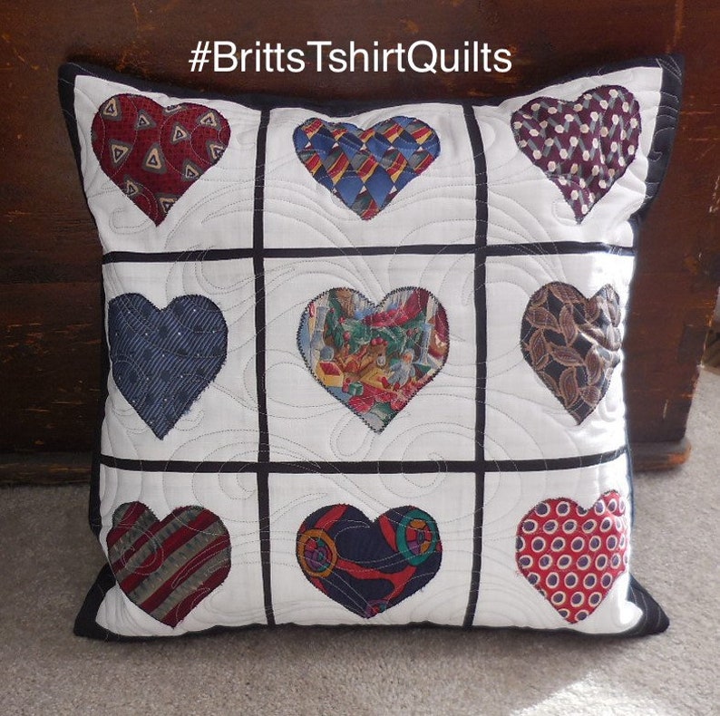 Heart Pillow Necktie Memory Pillow Made From Shirts or Ties. - Etsy
