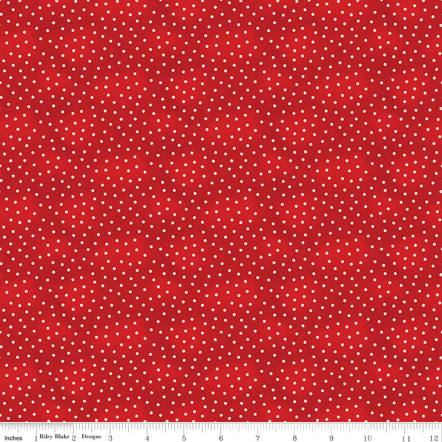 Red Baby Buttons Fabric - Painters Palette - Riley Blake Designs Fabric ...