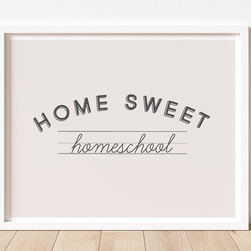 Home Sweet Homeschool Boho Neutral Poster Print Calming Corner | Etsy