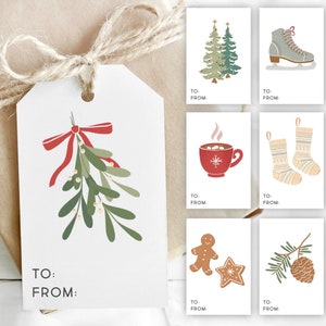Editable Printable Christmas Gift Tags Favors Holiday Nativity ...