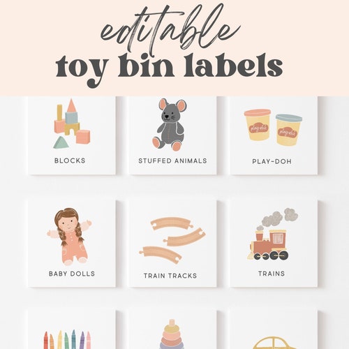 Toy Organization Labels Printable Toy Storage Labels - Etsy