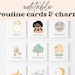 Editable Daily Routine Cards & Chart Toddler Daily Rhythm - Etsy