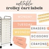 MODERN RAINBOW Teacher Trolley Labels | Editable | Calm Colors Decor - Etsy