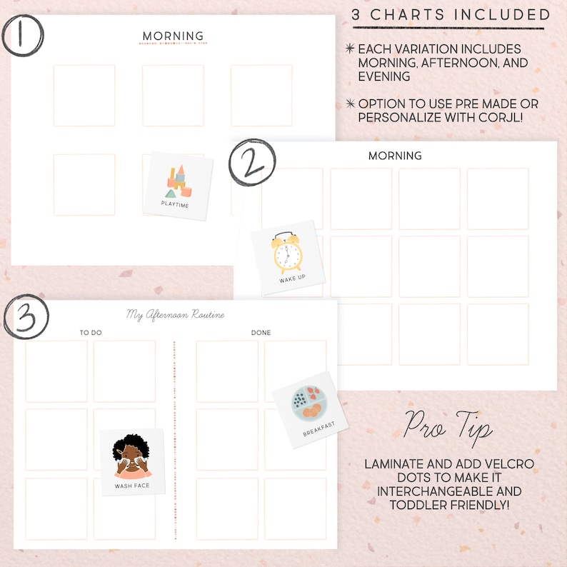 Editable Daily Routine Cards & Chart Toddler Daily Rhythm - Etsy